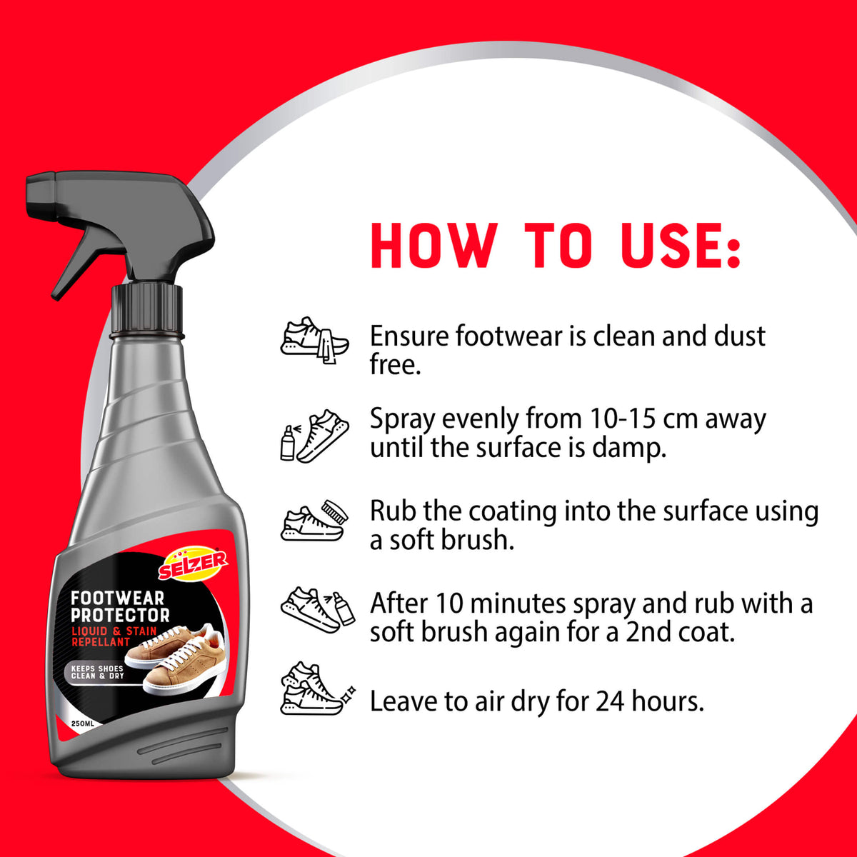 Selzer Footwear Protector Spray - Long-lasting Shoe Care – Selzer Home ...